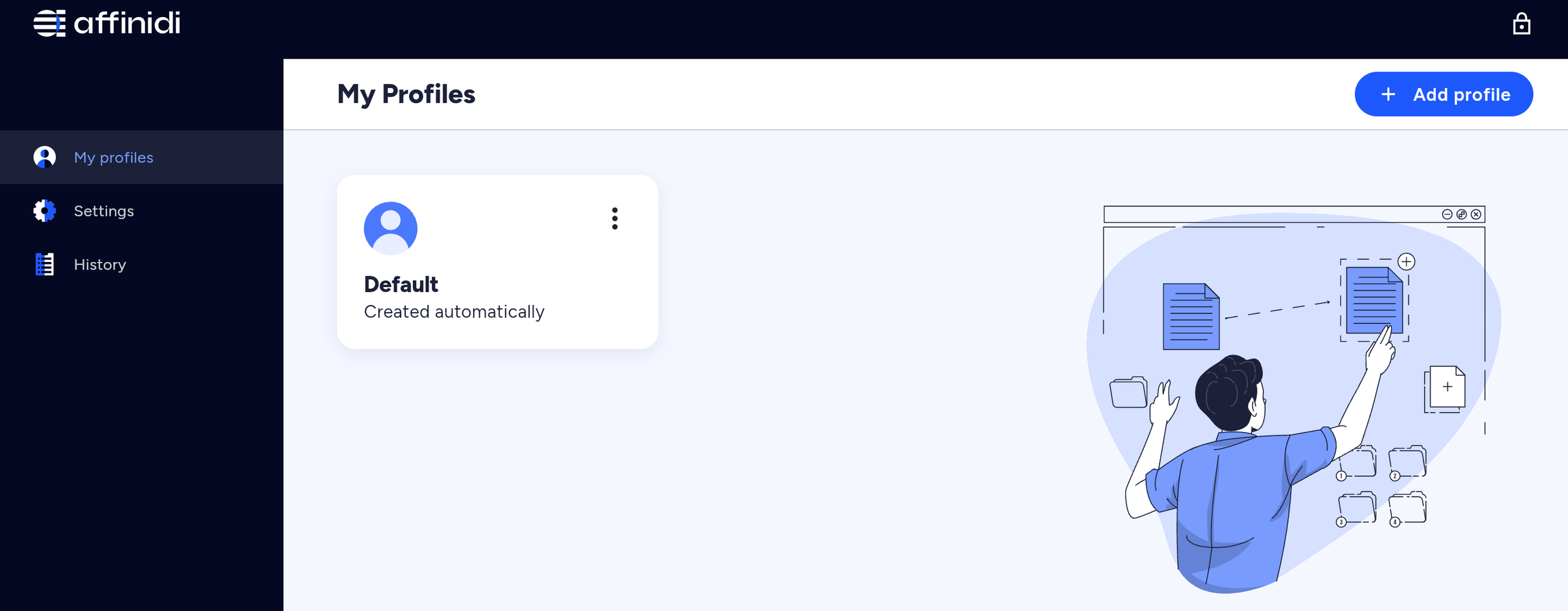 How to setup your Default Profile in Affinidi Vault | Affinidi Documentation